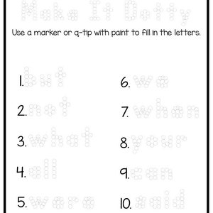 Fry First Hundred Words 31-40 Single Week Spelling Unit. Trace, Box ...