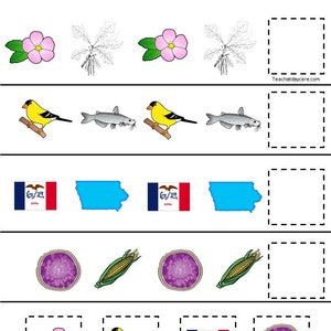 30 Iowa State Symbols Themed Learning Games Download. ZIP File ...