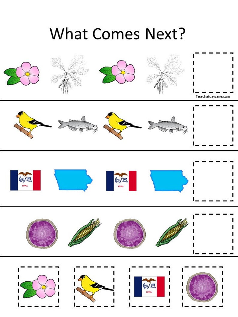 30 Iowa State Symbols Themed Learning Games Download. ZIP | Etsy