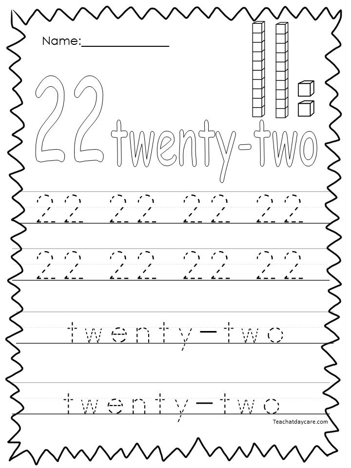 10 Printable Numbers 21-30 Tracing Worksheets. - Etsy Australia