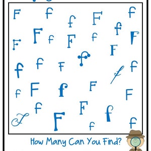 26 Alphabet I Spy Letters A-Z Games and Worksheets. Color & Black and ...