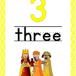 20 Printable Bible Number Posters. Preschool-kindergarten Numbers and ...