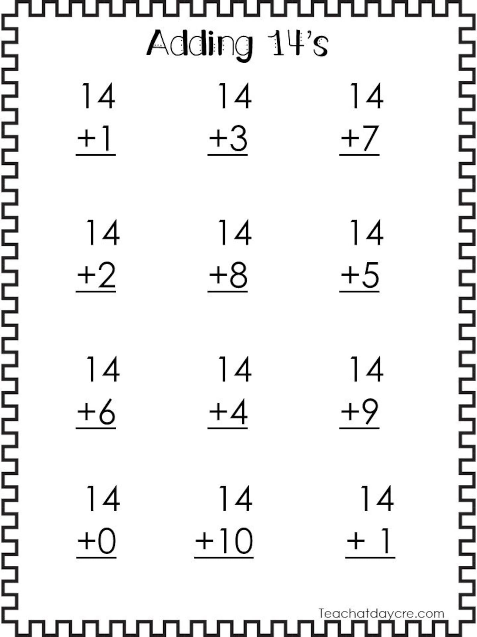 20 Printable Addition Worksheets. Numbers 11-20. Preschool-2nd | Etsy