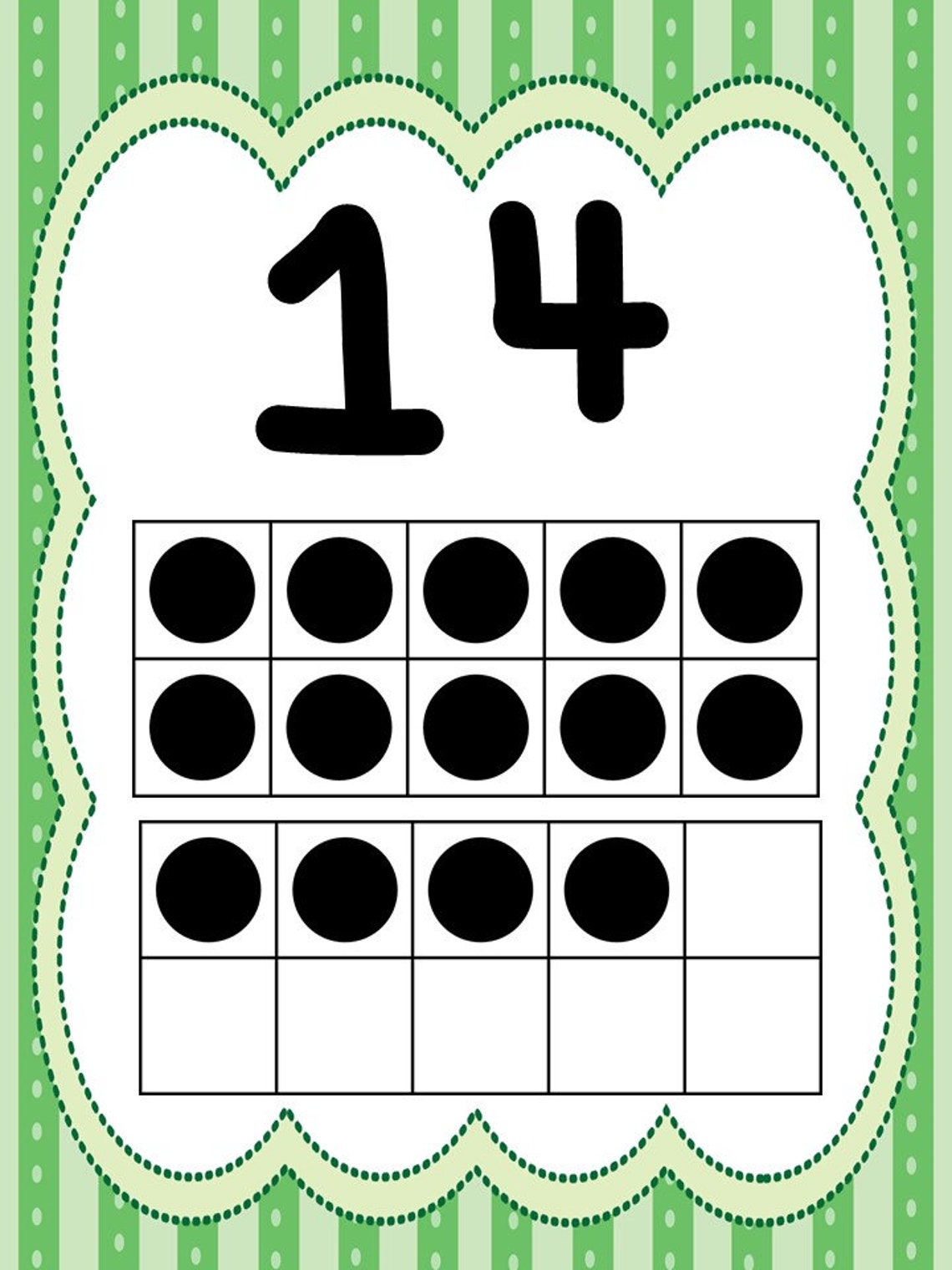 10 Printable Numbers 11-20 Ten Frame Counting Posters. Full - Etsy