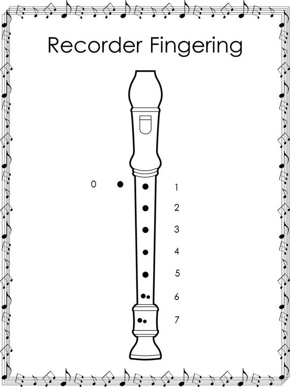 Blank Recorder Fingering Chart
