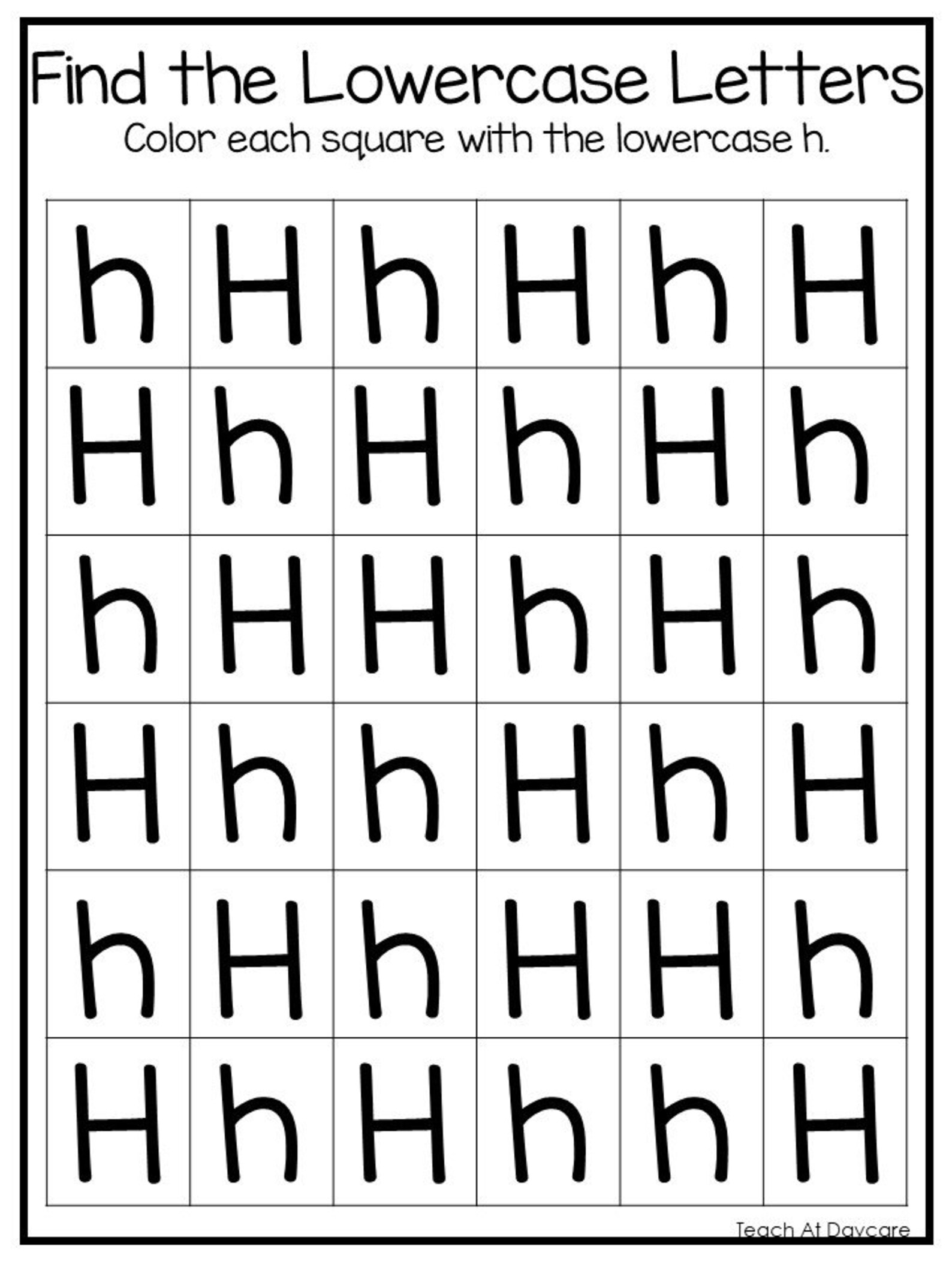 26 Find the Lowercase Letters Worksheets. | Etsy