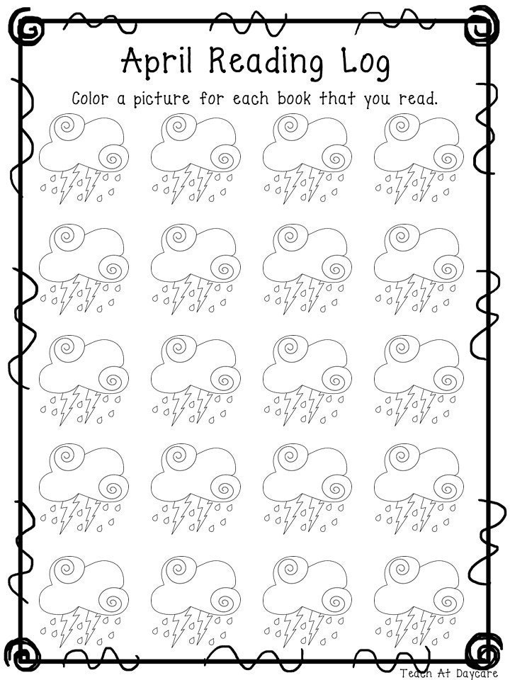 12 Printable Monthly Themed Reading Log Worksheets. Kdg-5th - Etsy Canada