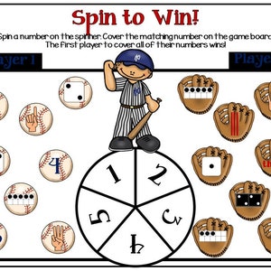 10 Printable Baseball Themed Kindergarten Math Center Games and ...