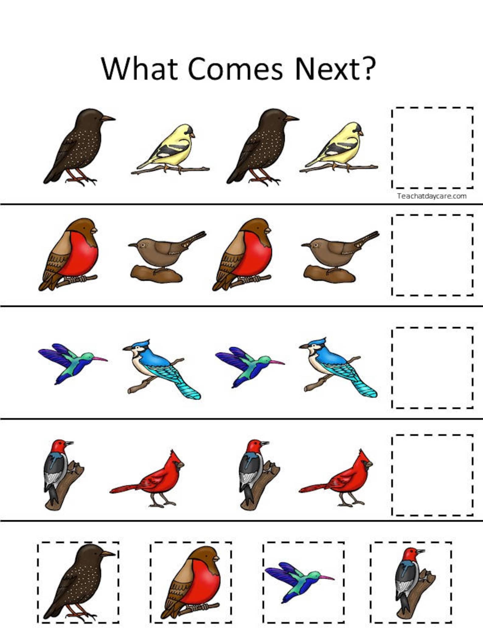 30 Printable Preschool Birds Learning Games Download. Games | Etsy