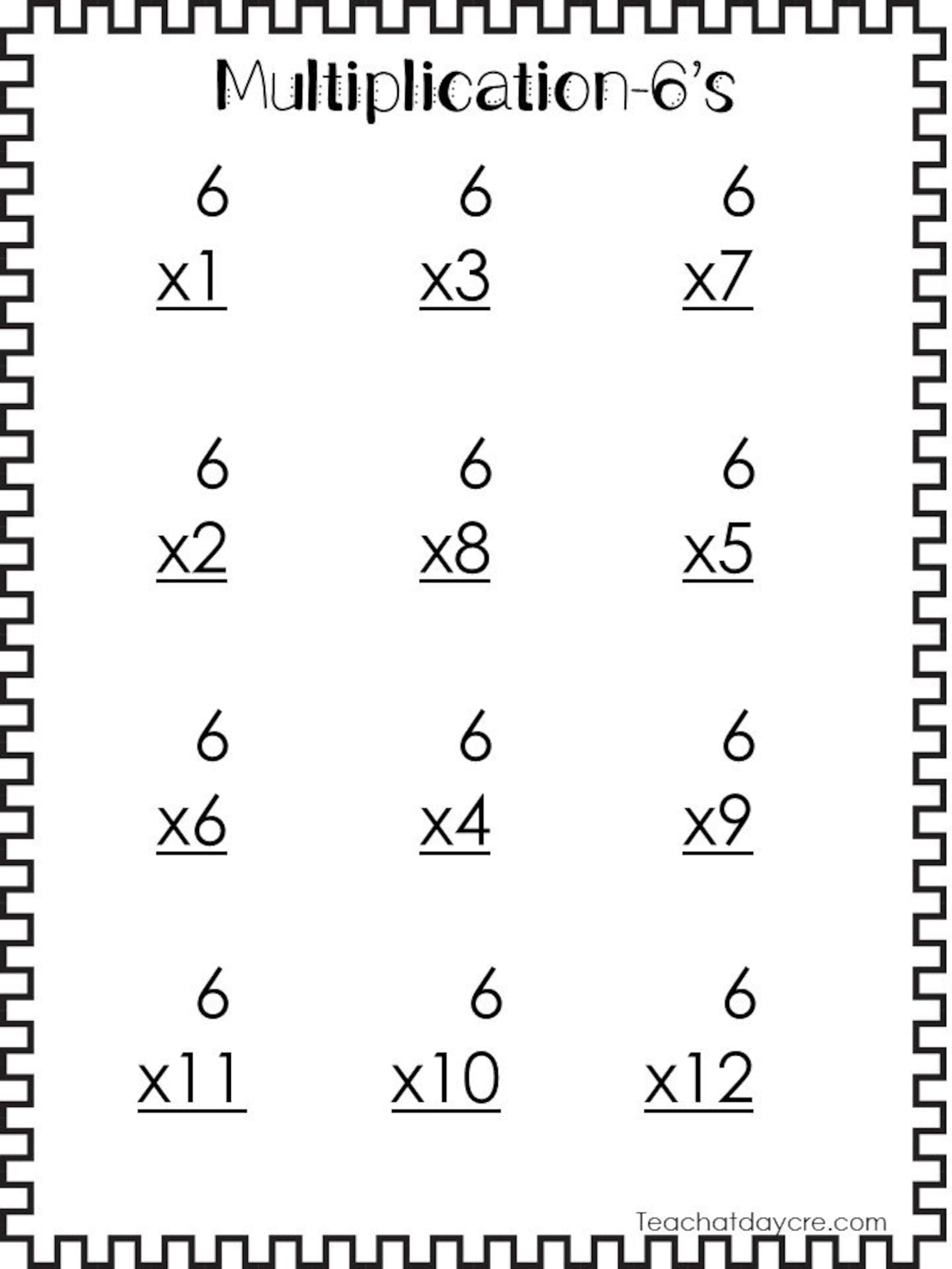 24 Printable Multiplication Worksheets. Numbers 1-12. 1st-4th - Etsy
