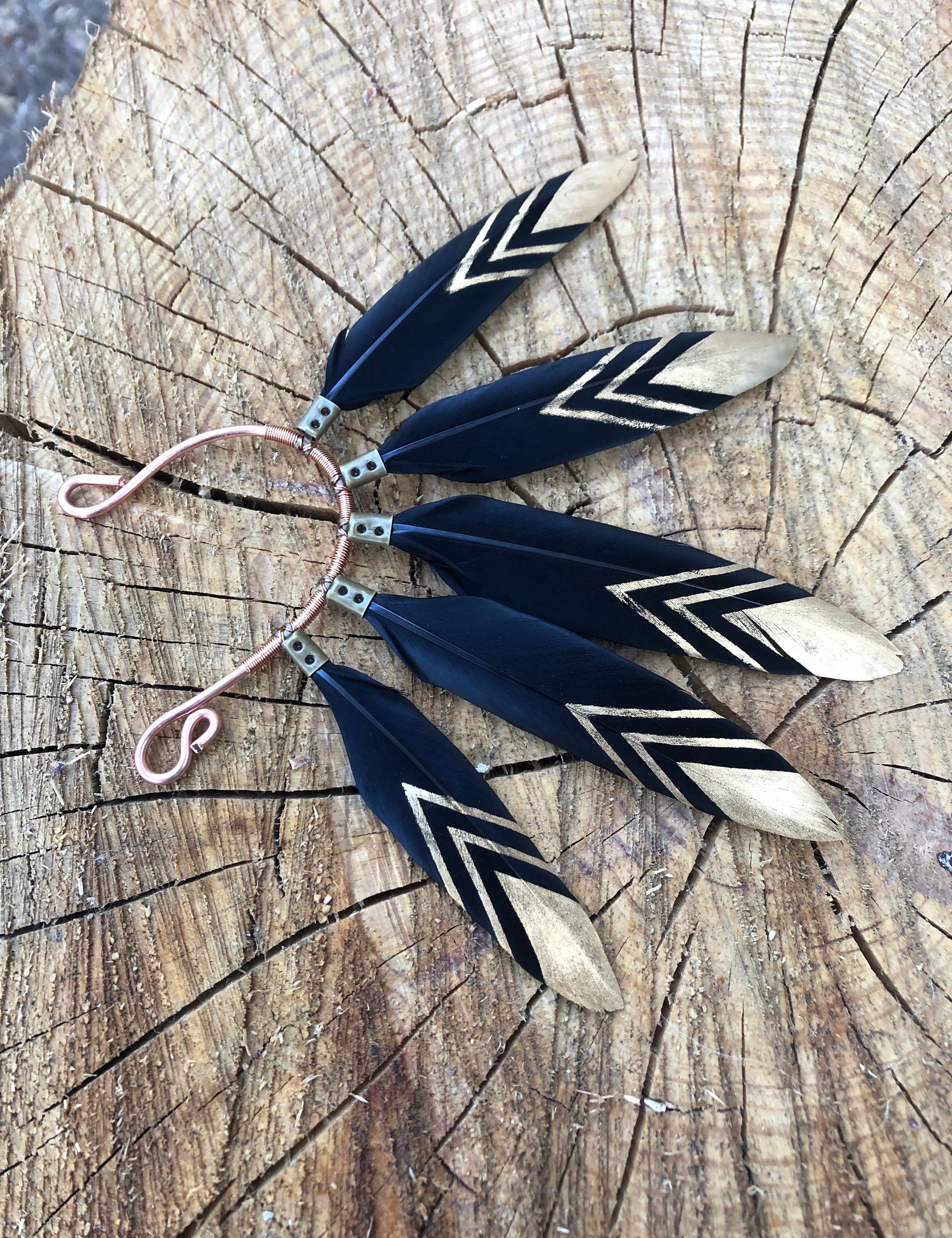 Choose Your Colour, Feather Ear Wrap, Bride Accessory, No Piercing ...