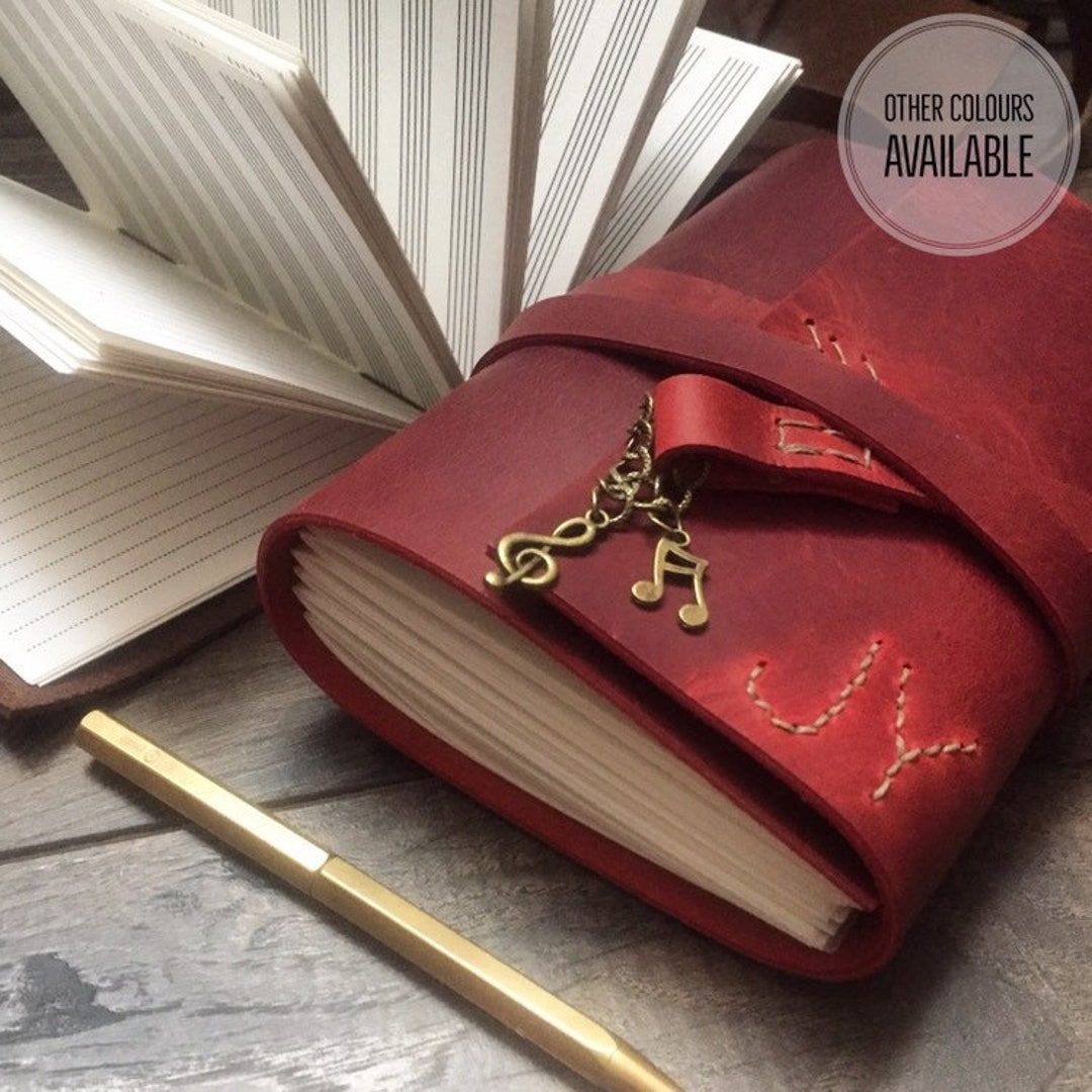 Music Gift Leather Music Journal Musician Gift Music - Etsy
