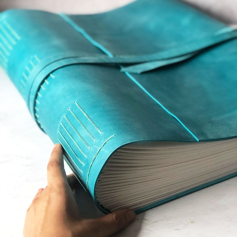 Personalized A3 Leather Journal Sketchbook Guest Book - Etsy