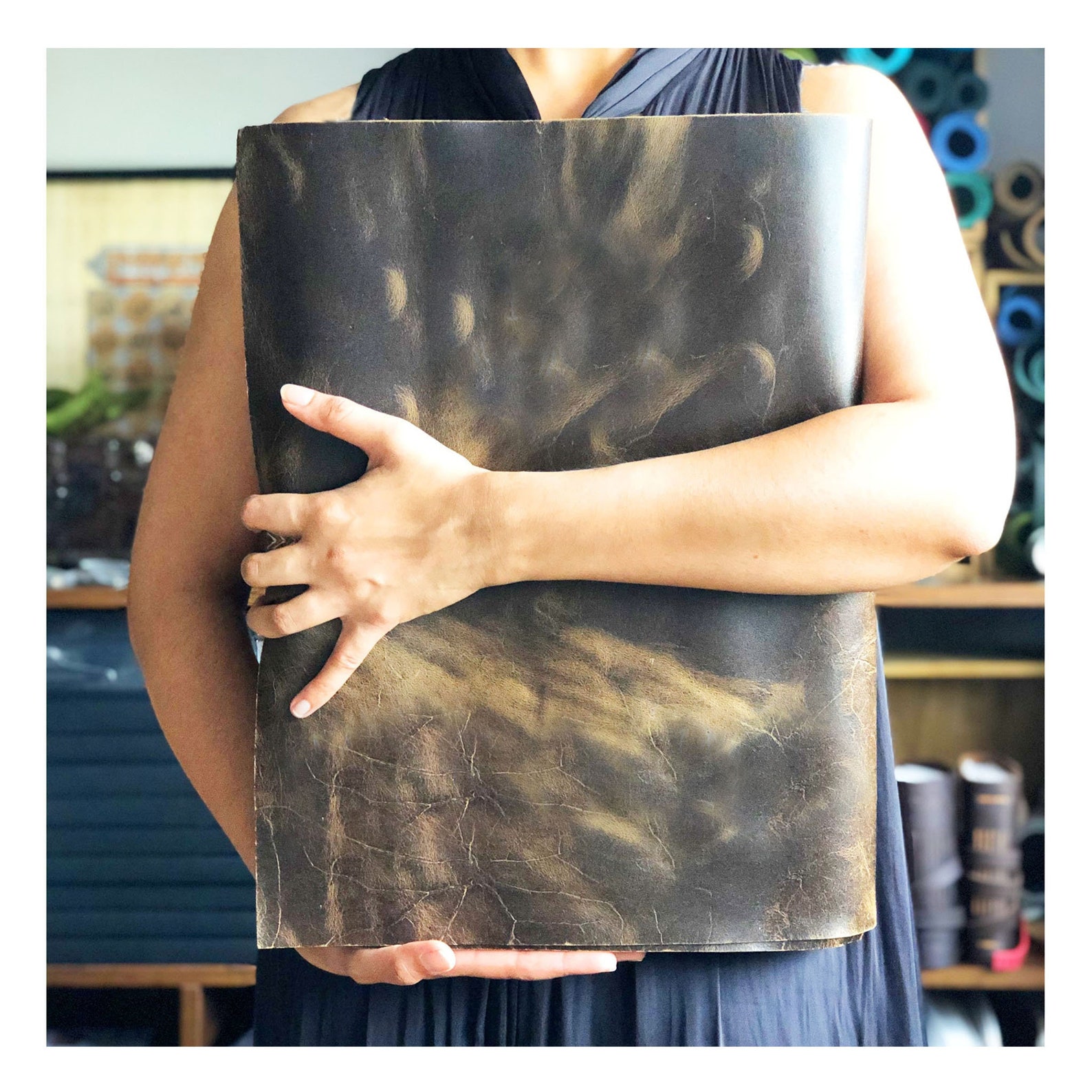 Personalized A3 Leather Journal Sketchbook Guest Book - Etsy