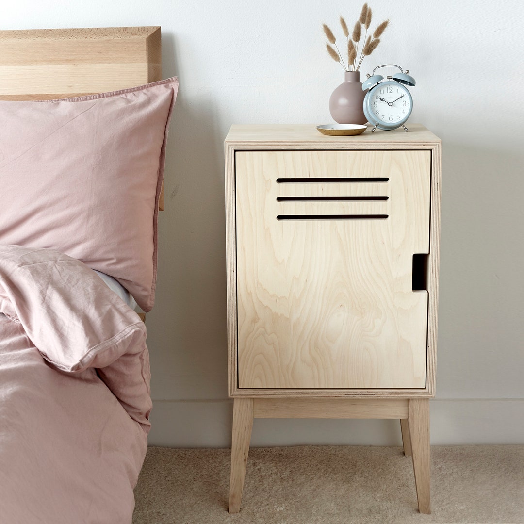 Locker Bedside Table Plywood Plywood Nightstand Locker - Etsy