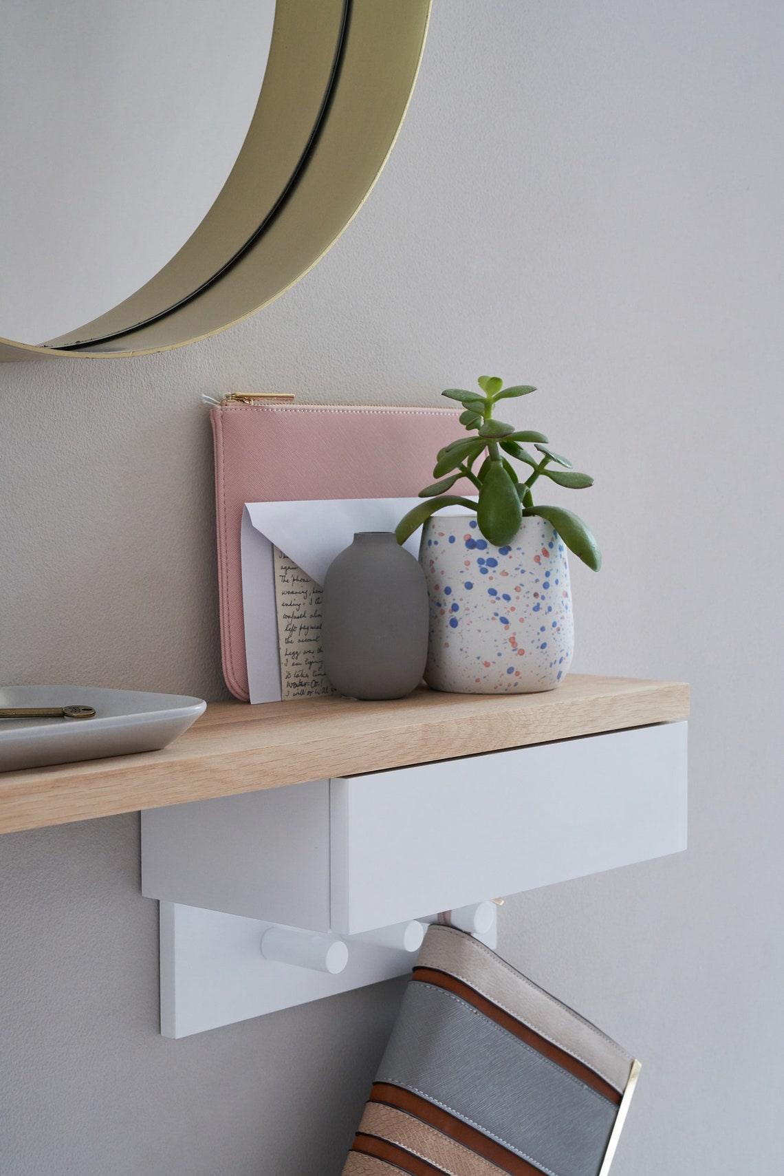 Hallway Tidy Entryway Shelf Hallway Mirror and Console - Etsy