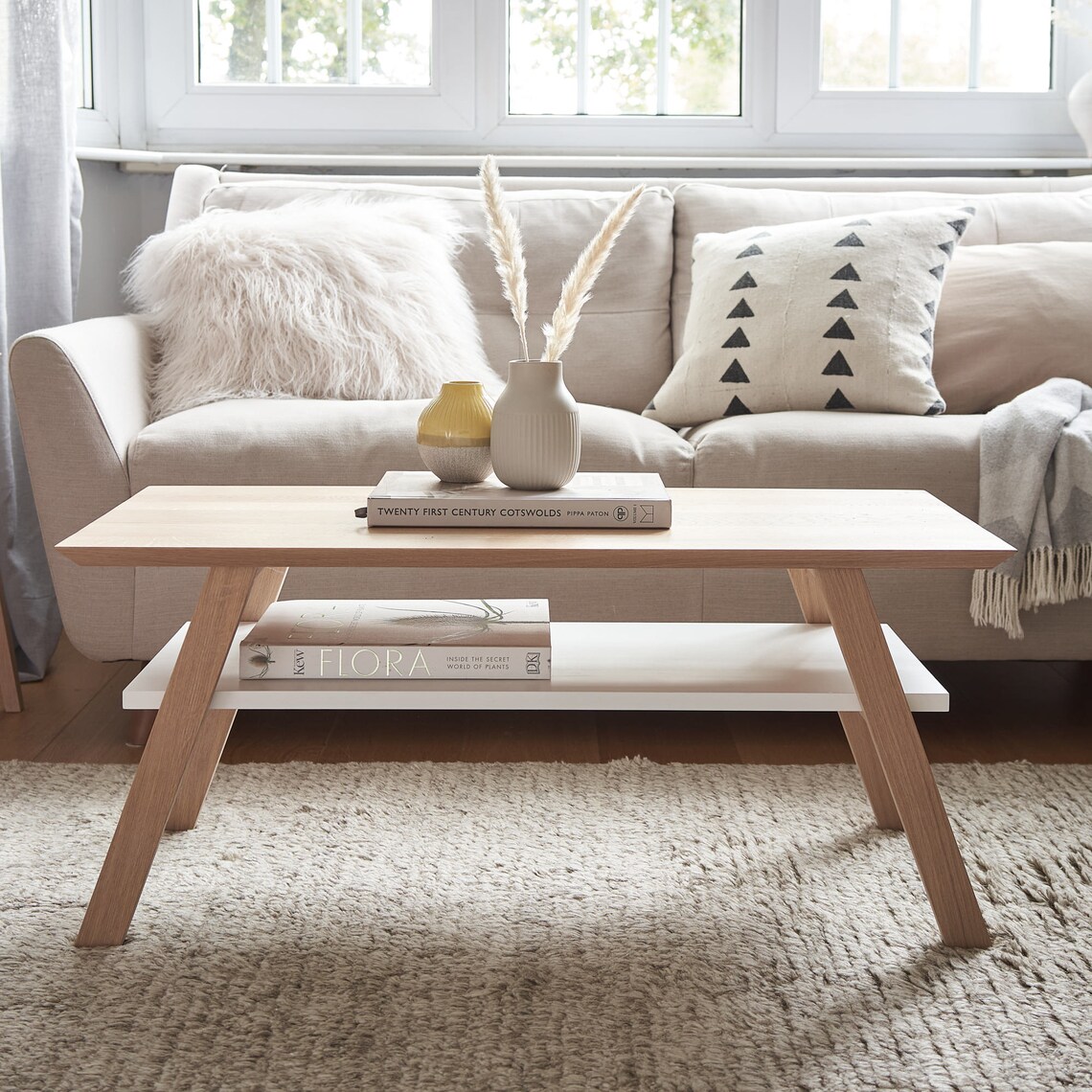Oak Coffee Table Small Space Coffee Table Simple Coffee - Etsy