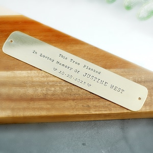 Personalized Memorial Plaque, Name Plate, Handstamped Memorial Tags ...