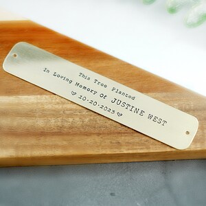 Personalized Memorial Plate Metal Tags, Handstamped Memorial Tags ...