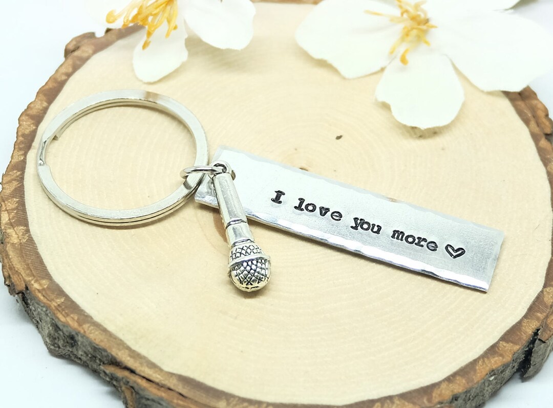 Personalize Keychain, MICROPHONE Keychain, Microphone Charm, Best ...