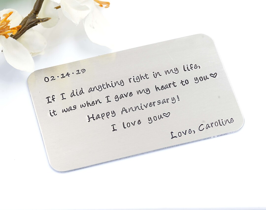 Personalized Wallet Insert Card Custom Wallet Card - Etsy