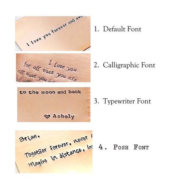 Hand Stamped Wallet Insert Card Customized Personal Messages | Etsy