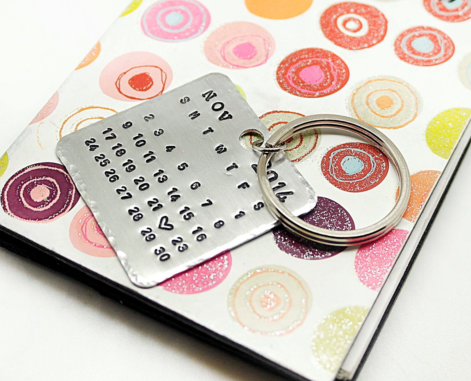 Personalized Hand Stamped Keychain Customize With Month - Etsy
