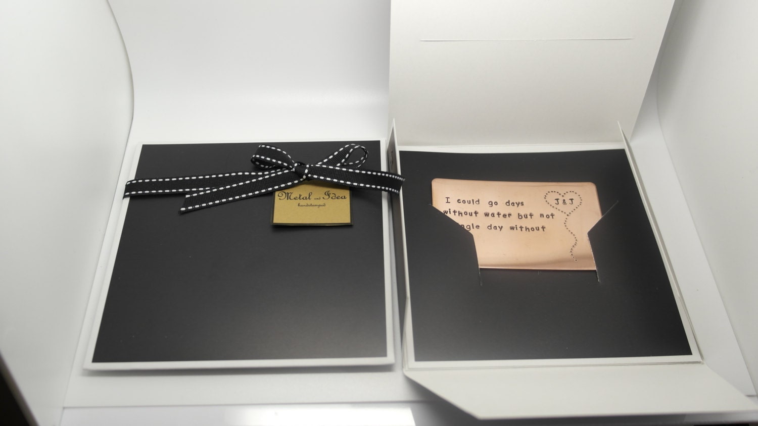 Hand Stamped Wallet Insert Card Customized Personal Messages - Etsy