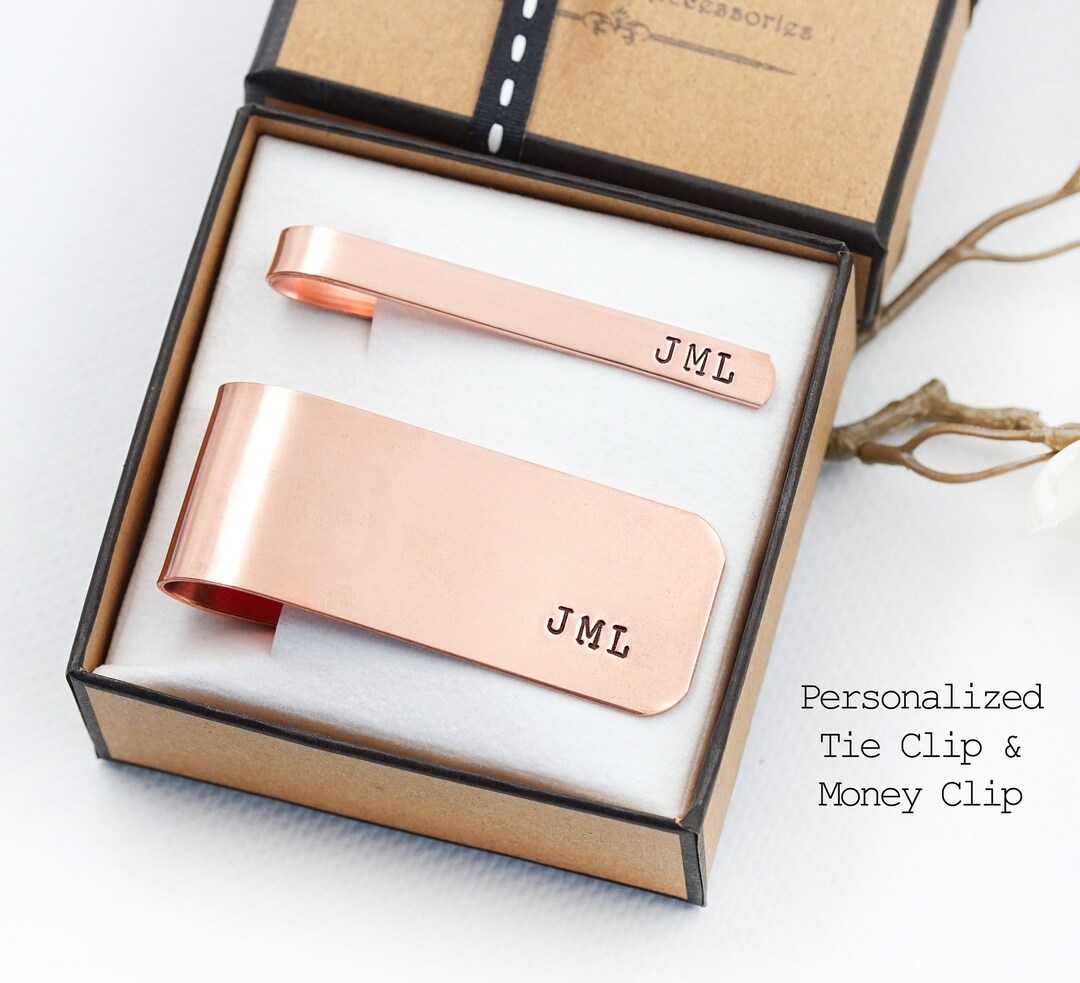 Tie Clip & Money Clip Set, Personalized Tie Clip ,gold Tie Clip ...