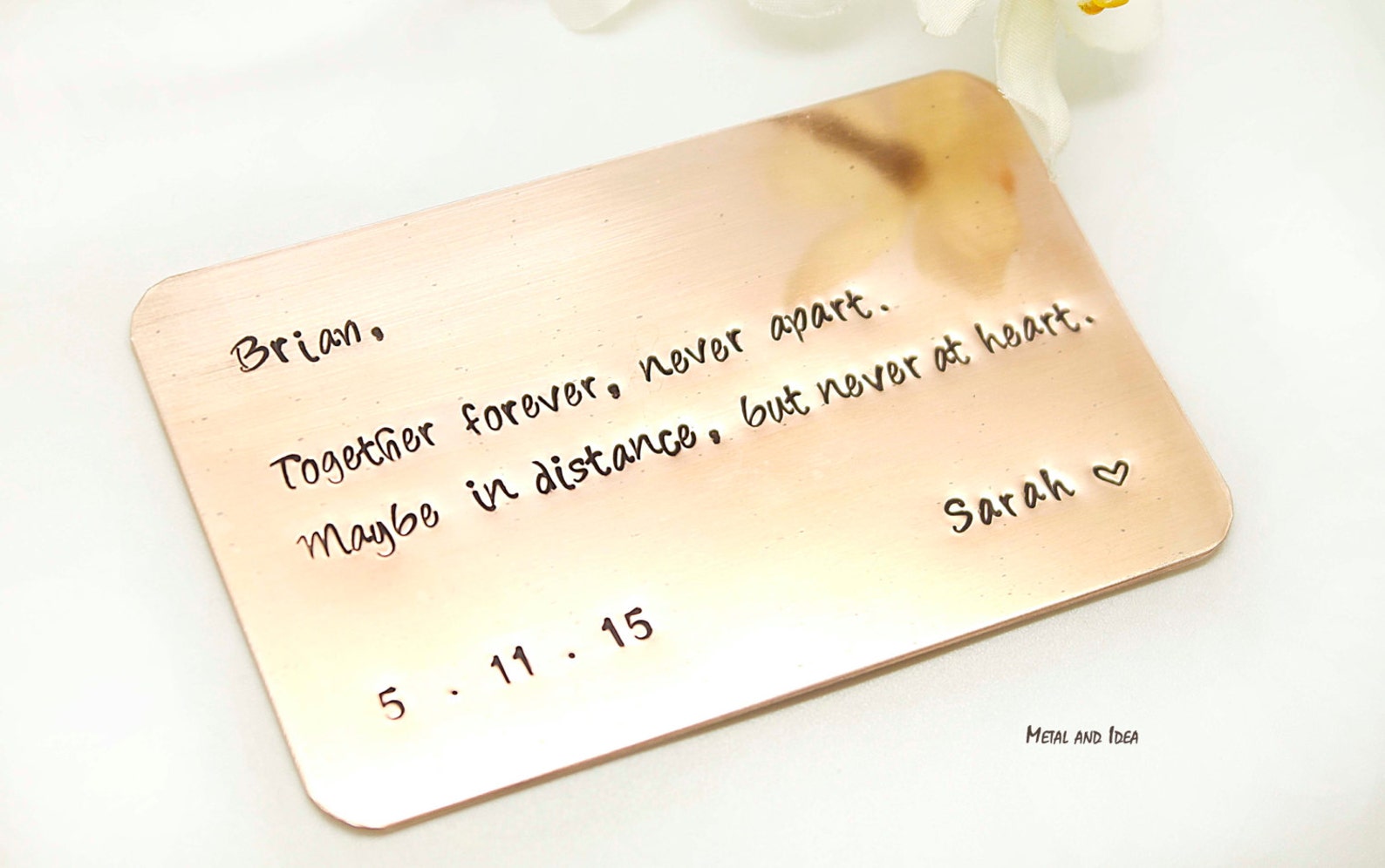 Wallet Insert Card Customized Personal Messages Gift for - Etsy