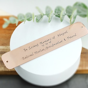 Personalized Memorial Plaque, Name Plate, Handstamped Memorial Tags ...