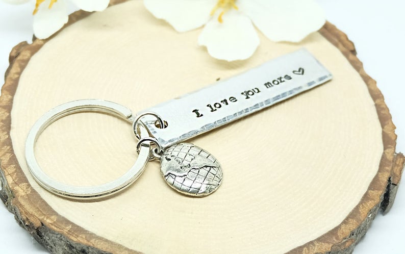 Personalize Keychain GLOBE Keychain WORLD GLOBE Charm - Etsy
