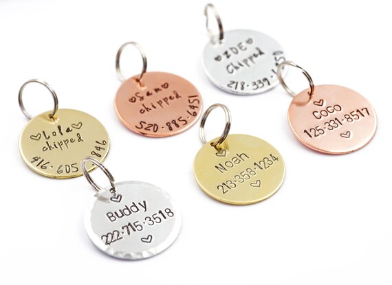Custom Dog id tag Dog Bone tag Poppy id tag Cat id tag Dog | Etsy