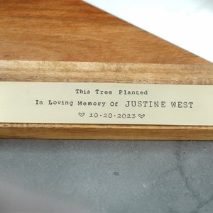 Personalized Memorial Plaque, Name Plate, Handstamped Memorial Tags ...