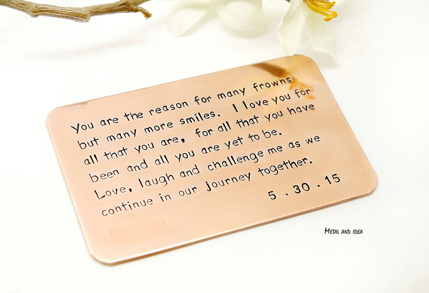 Wallet Insert Card Customized personal messages Gift for | Etsy