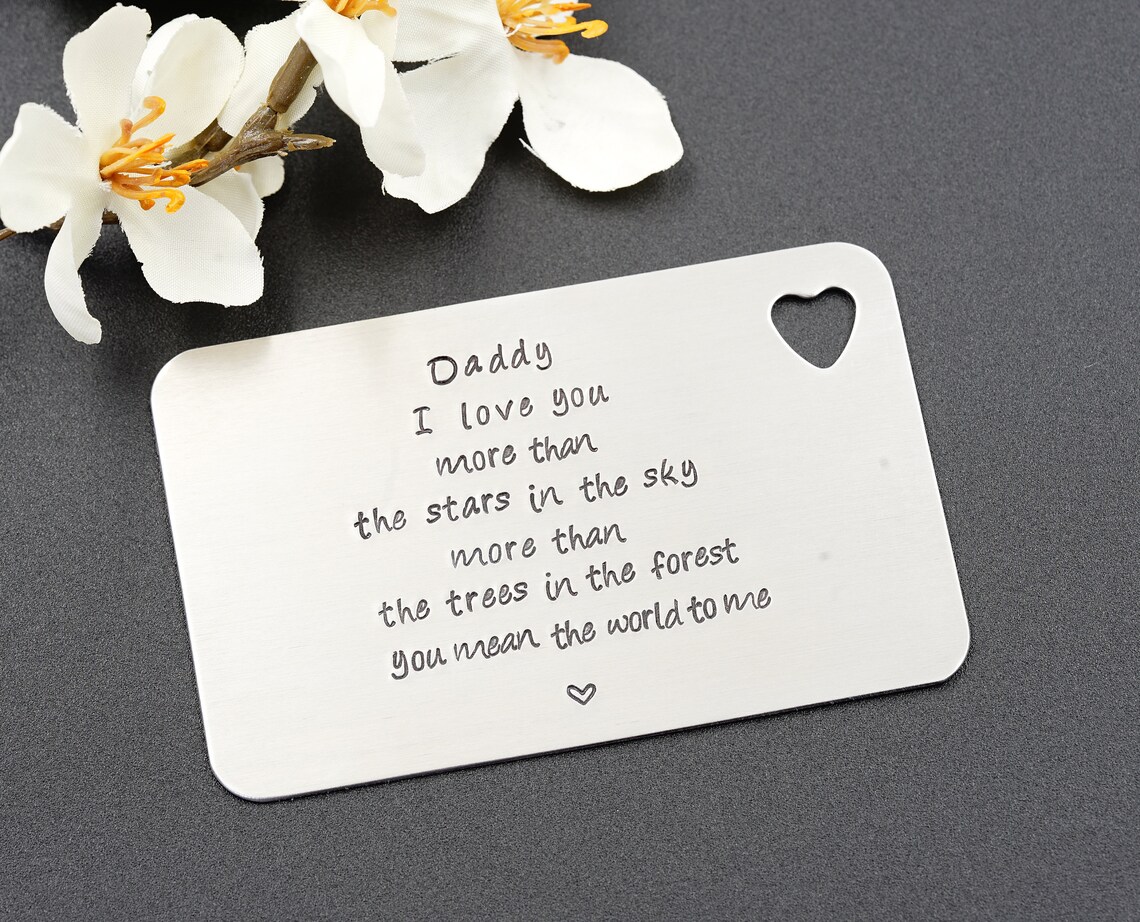 Personalized Wallet Insert Card Custom Anniversary Gift - Etsy