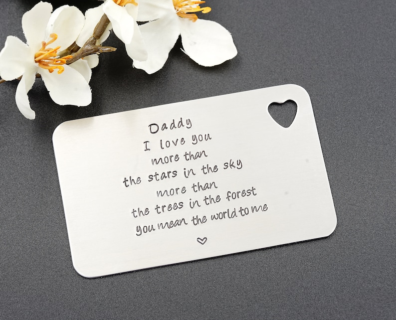 Personalized Wallet Insert Card Custom Anniversary Gift | Etsy