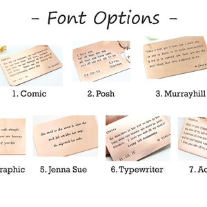 Personalized Wallet Insert Card - Custom Hand Stamped Wallet Insert ...