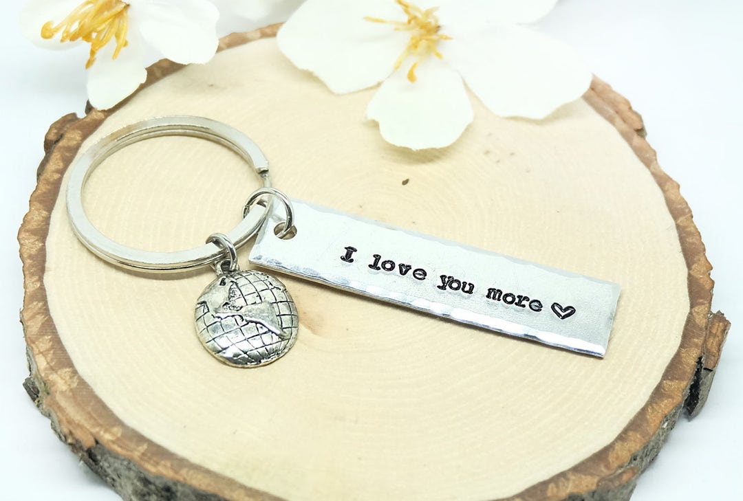 Personalize Keychain, GLOBE Keychain, WORLD GLOBE Charm, Travelling ...