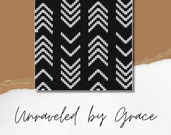 Checkered Smiley Face C2C Throw Blanket Corner to Corner Pattern ...