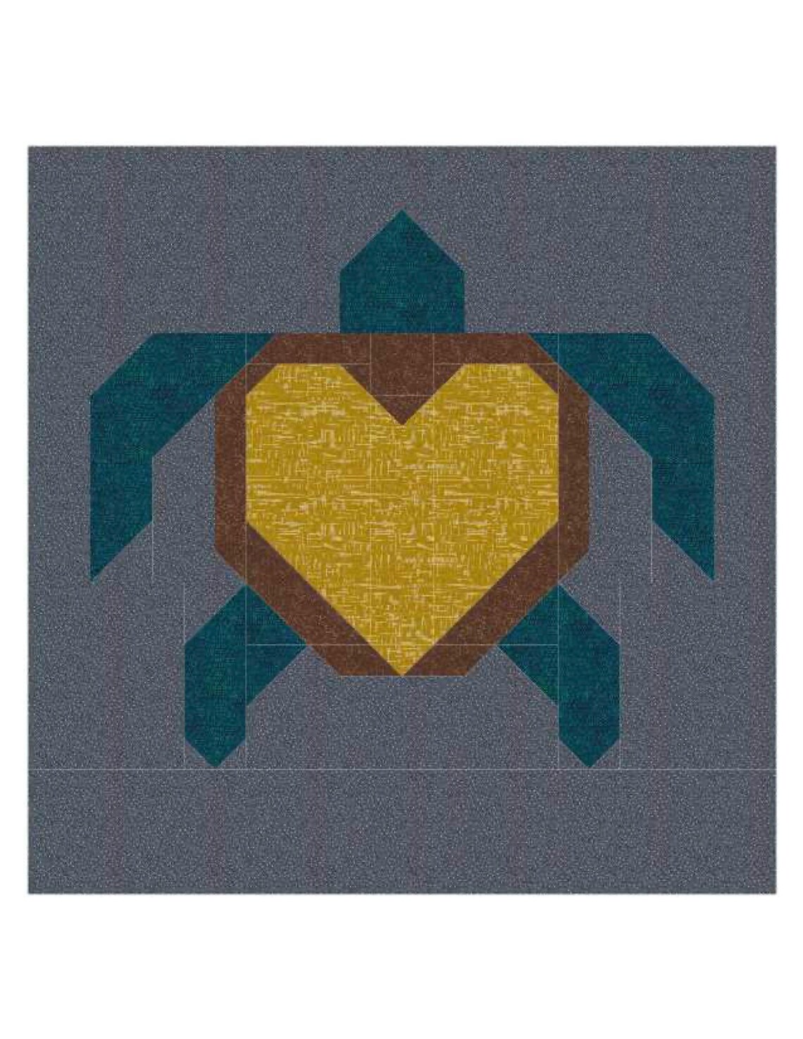 Sea Turtle Quilt Block Pattern PDF Sewing Pattern - Etsy