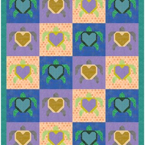 Sea Turtle Quilt Block Pattern PDF Sewing Pattern - Etsy
