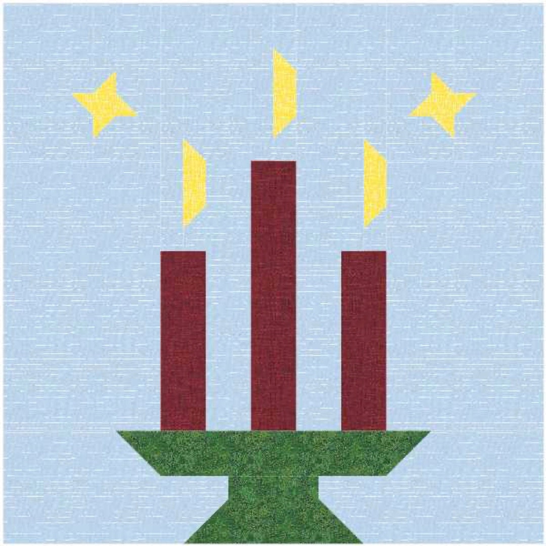Candles Quilt Block Pattern PDF Sewing Pattern Digital - Etsy