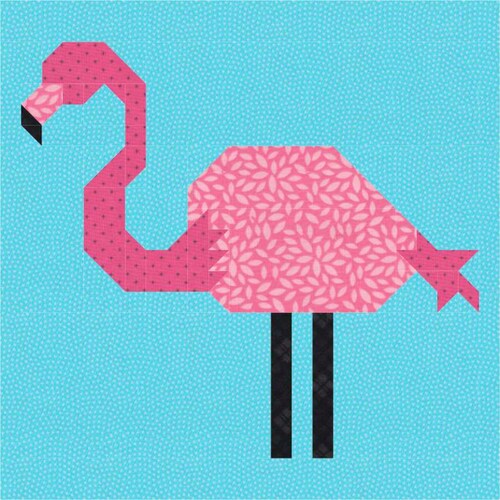 Flamingo Quilt Block Pdf Pattern Flamingo Quilt Pattern - Etsy