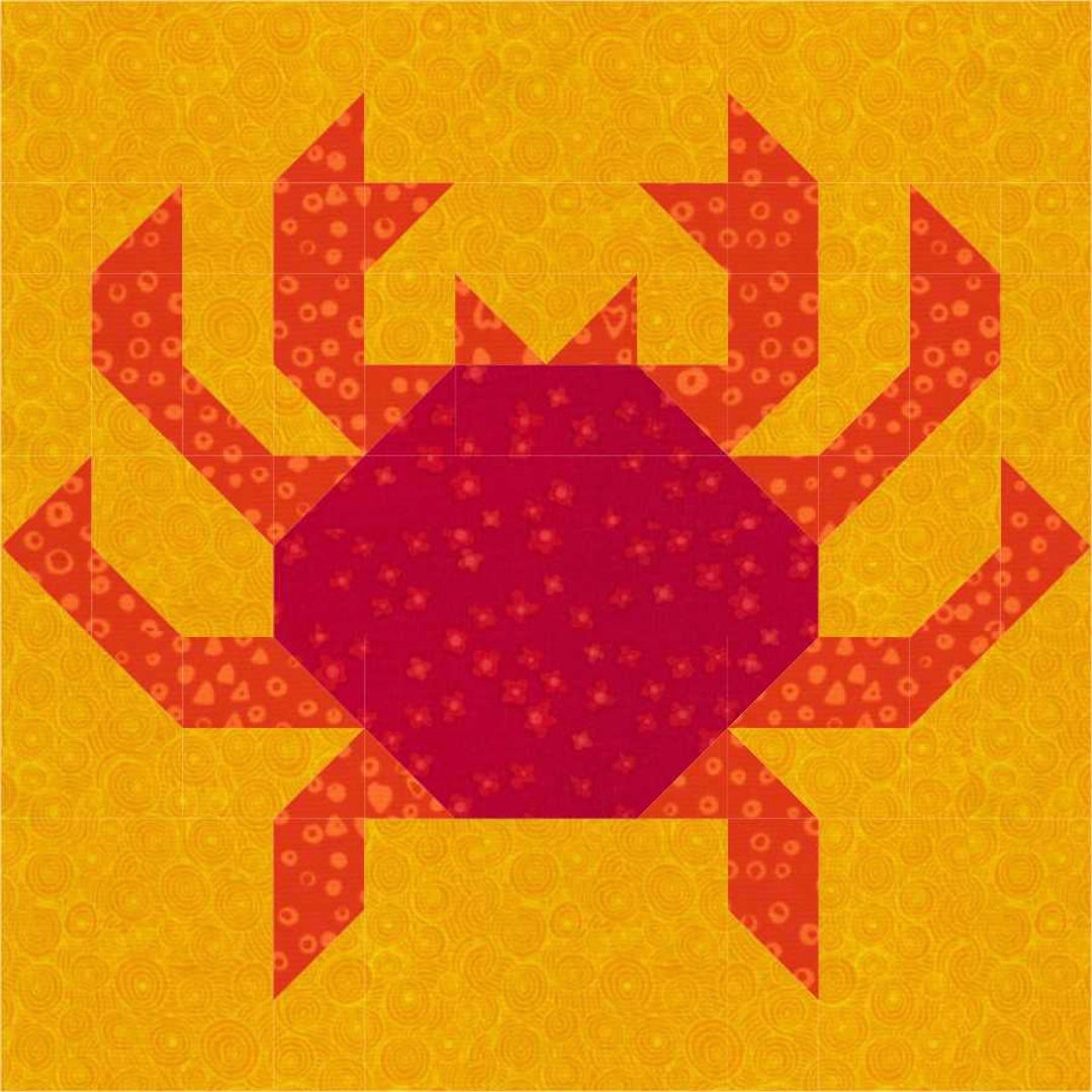Crab Quilt Block PDF Sewing Pattern Digital - Etsy Australia