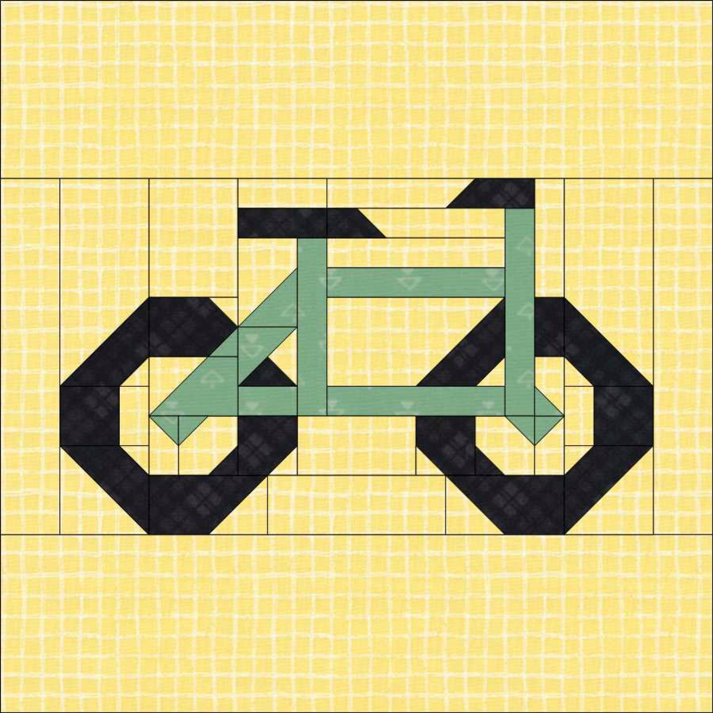 Bicycle Quilt Block Pattern PDF Sewing Pattern Digital - Etsy Australia