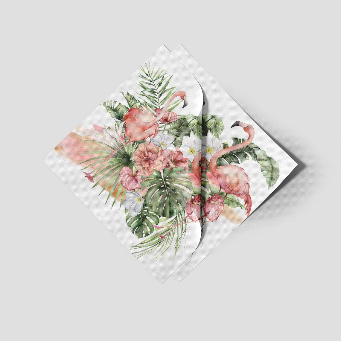 Flamingo Paradise Decoupage Paper Napkins, Floral Napkins, Tropical ...
