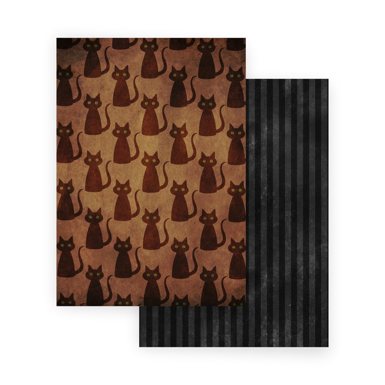 Scrapbooking Paper VINTAGE HALLOWEEN 10 Double Sided Sheets Craft Paper ...