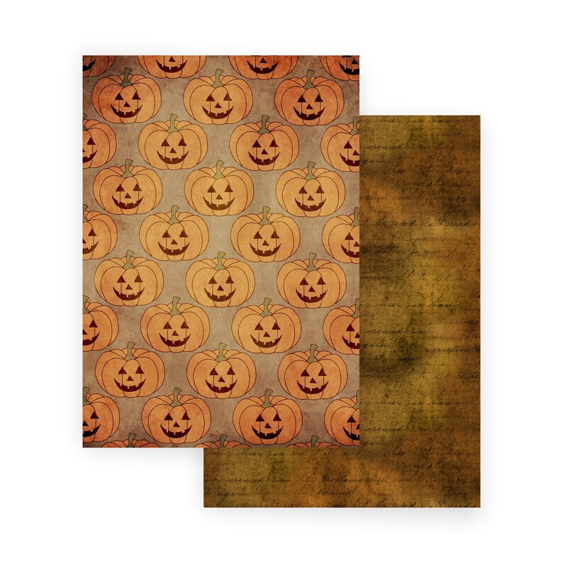 Scrapbooking Paper VINTAGE HALLOWEEN 10 Double Sided Sheets Craft Paper ...