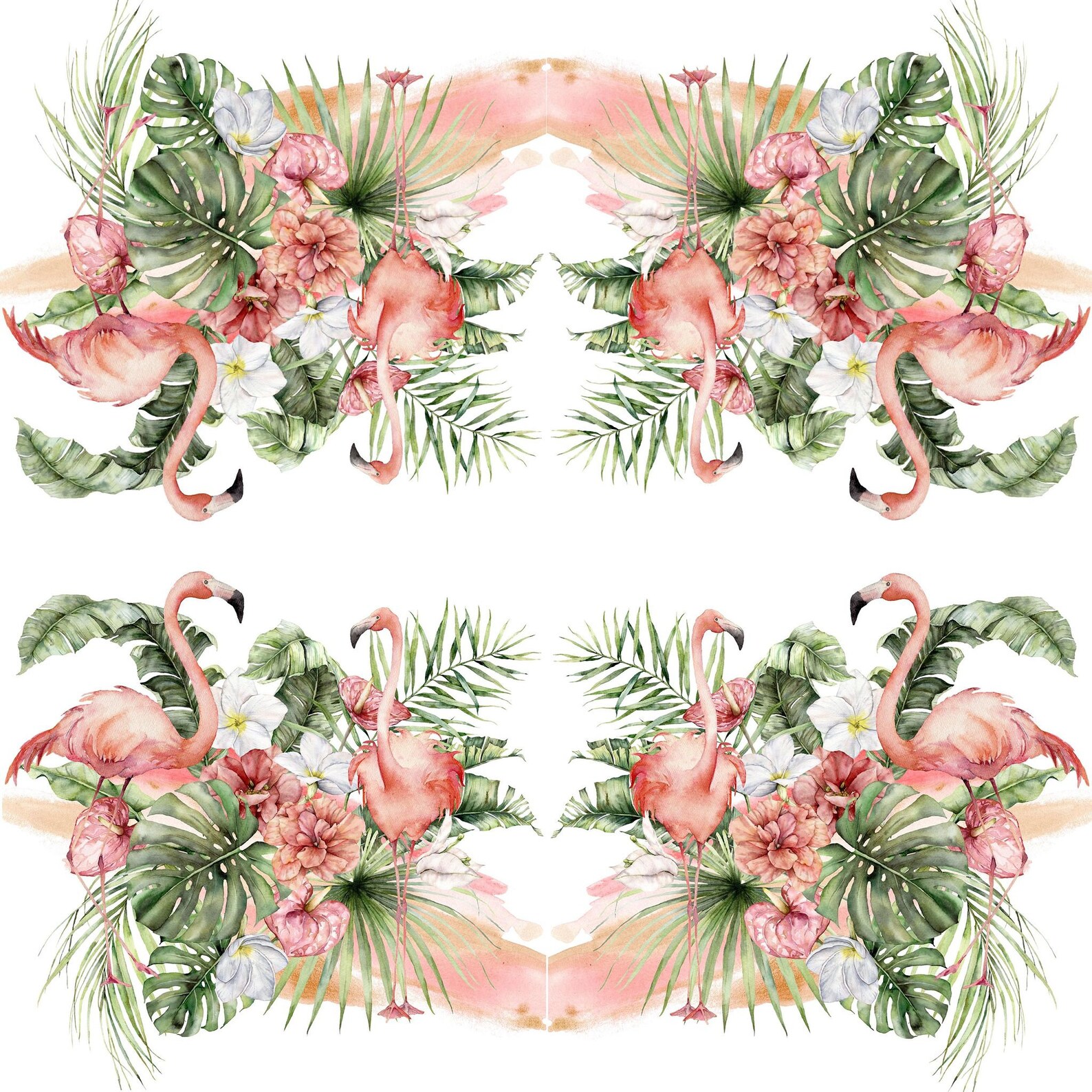 Flamingo Paradise - Decoupage Paper Napkins, Floral Napkins, Tropical ...